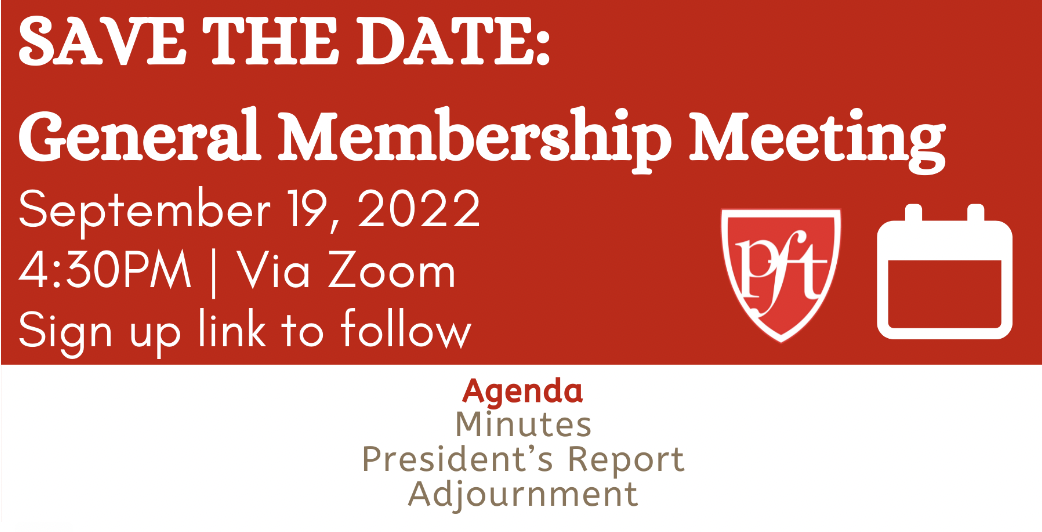 Save the Date: General Membership Meeting | Philadelphia Federation of ...