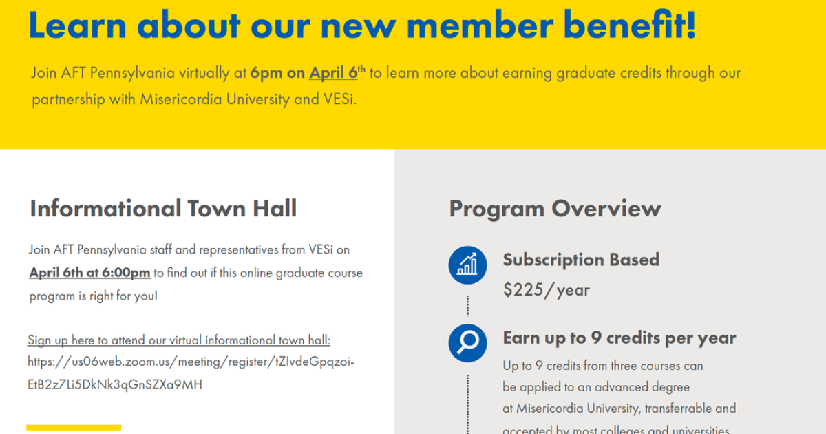 New Benefit Alert via AFTPA: Deeply Discounted Grad Credits ...