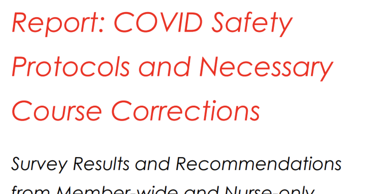 New PFT Report: COVID Safety Protocols and Necessary Course Corrections ...