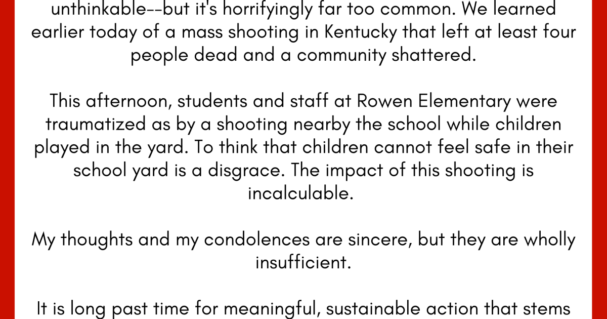 PFT PRESIDENT JERRY JORDAN ON ON SHOOTING NEAR ROWEN ELEMENTARY; MASS ...