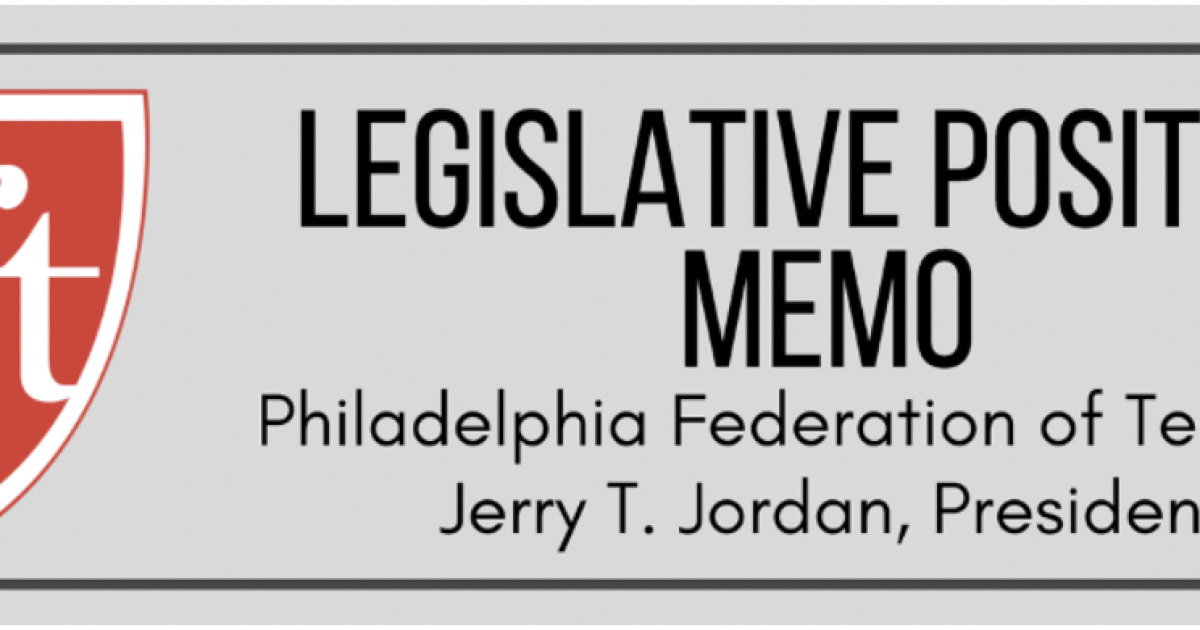 Legislative Memo: Opposition to EITC Expansion | Philadelphia ...