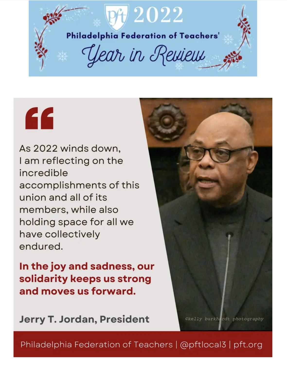 PFT PUBLISHES ANNUAL YEAR IN REVIEW | Philadelphia Federation of Teachers