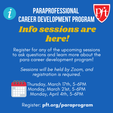 Paraprofessional Career Development Program: Updates | Philadelphia ...